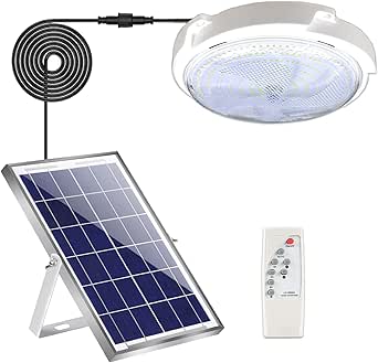 MEIHONG Solar Lights Indoor/Porch Ceiling Lights Outdoor, Solar Gazebo ...
