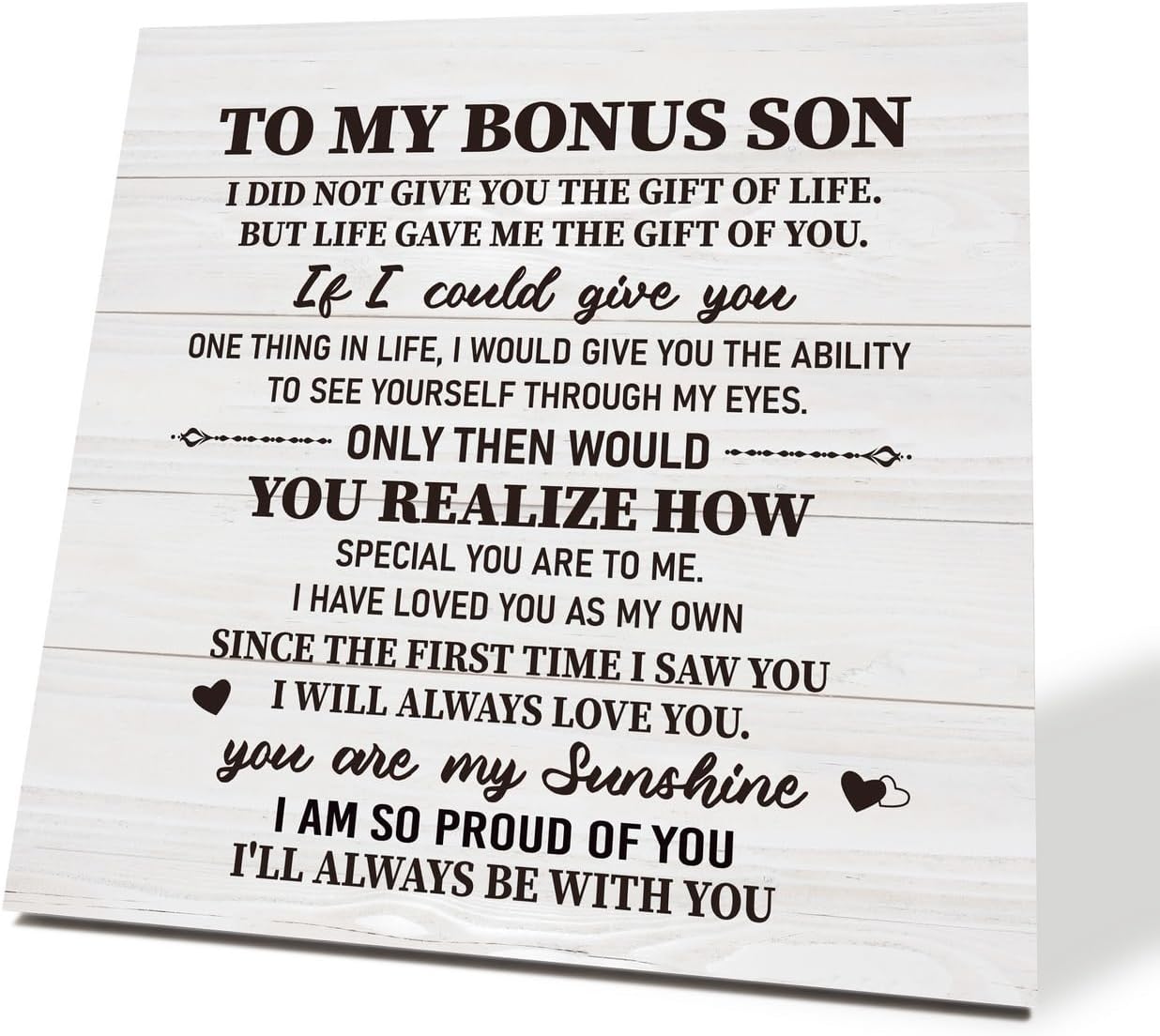 Amazon.com: Son Wood Sign, Bonus Son Gifts, Wooden Plaque Sign Table ...