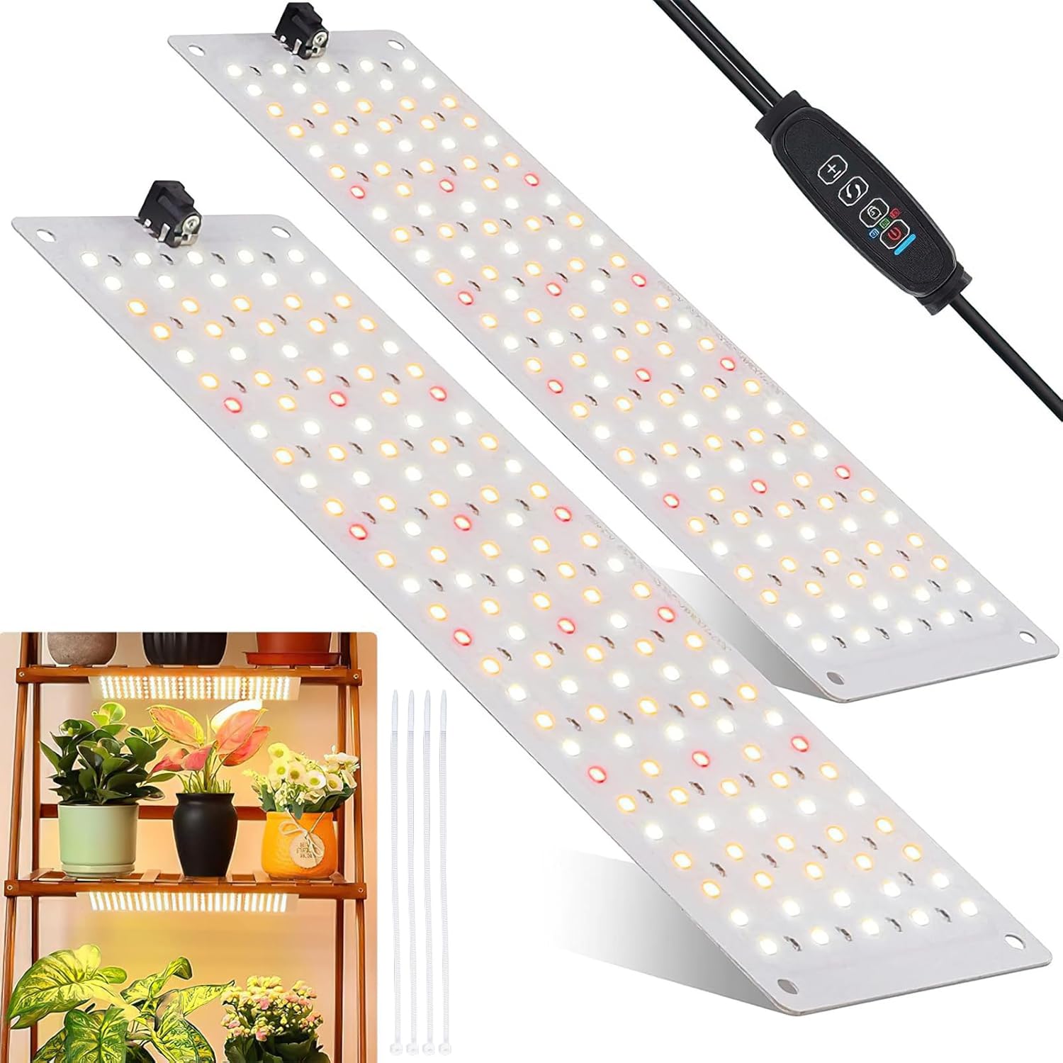 idudu Pack of 2 Plant Lamp LED Full Spectrum Plant Light with 270 LEDs ...
