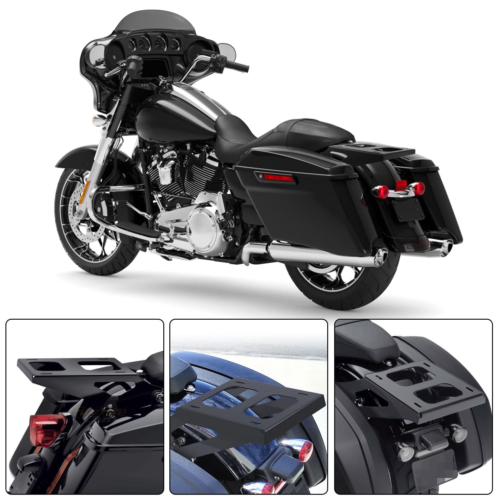 Harley Tour Pack Latches Detachable Tour Pack Mount & Luggage Rack For ...