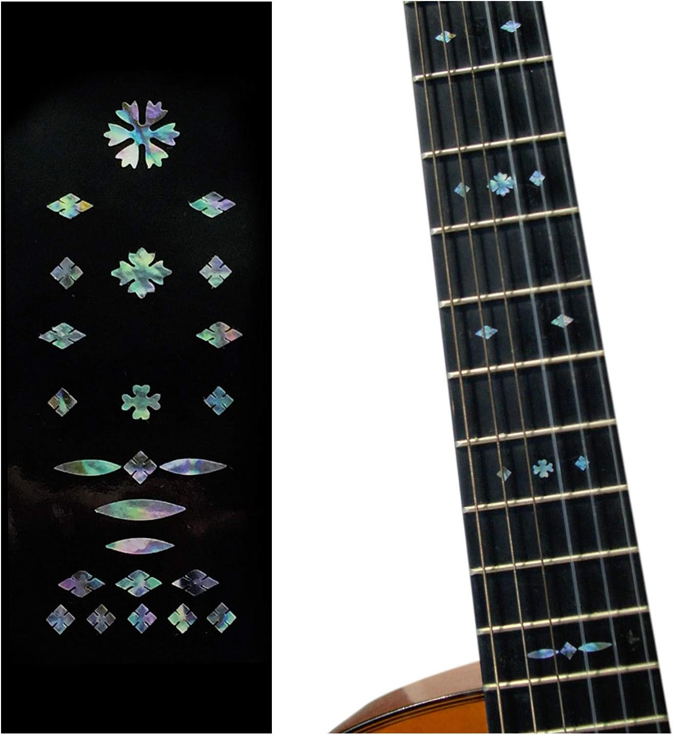 Amazon.com - Jockomo Vintage Snowflake (Avalon Mix) Guitar Inlay Sticker