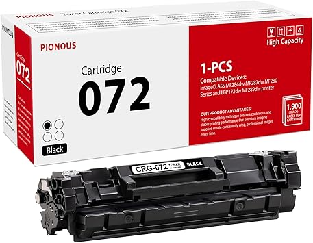 Amazon.com: 072 CRG072 High-Yield Black Toner Cartridge (1-Pack ...