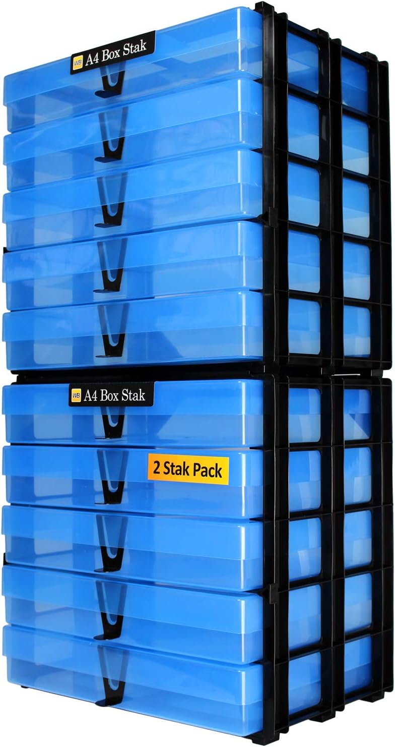 Clear Plastic A4 Craft Storage Box With Lid : Amazon.co.uk: Home & Kitchen