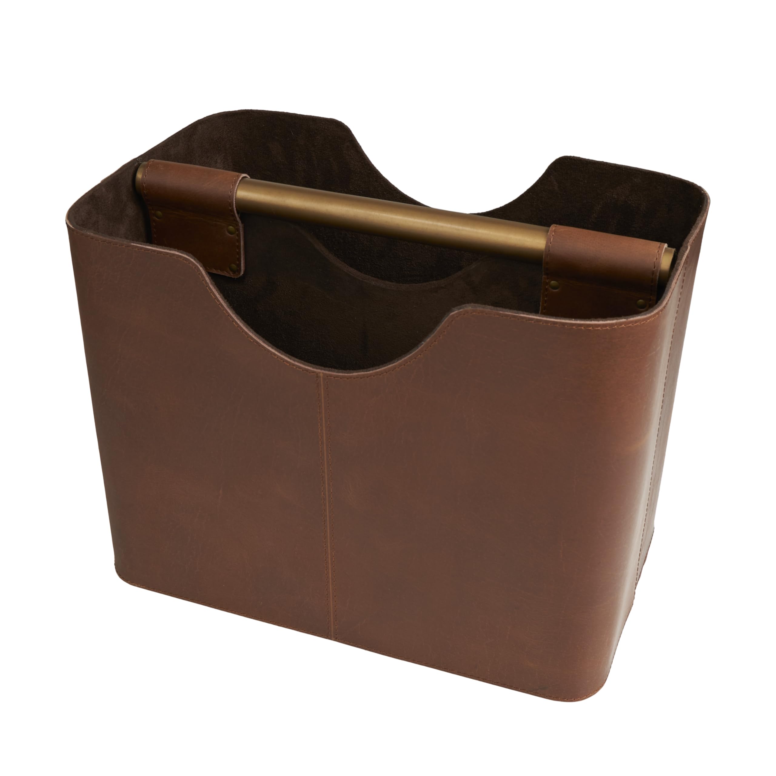 Amazon.com: Deco 79 Leather Magazine Holder with Divided Inside, 16" x ...