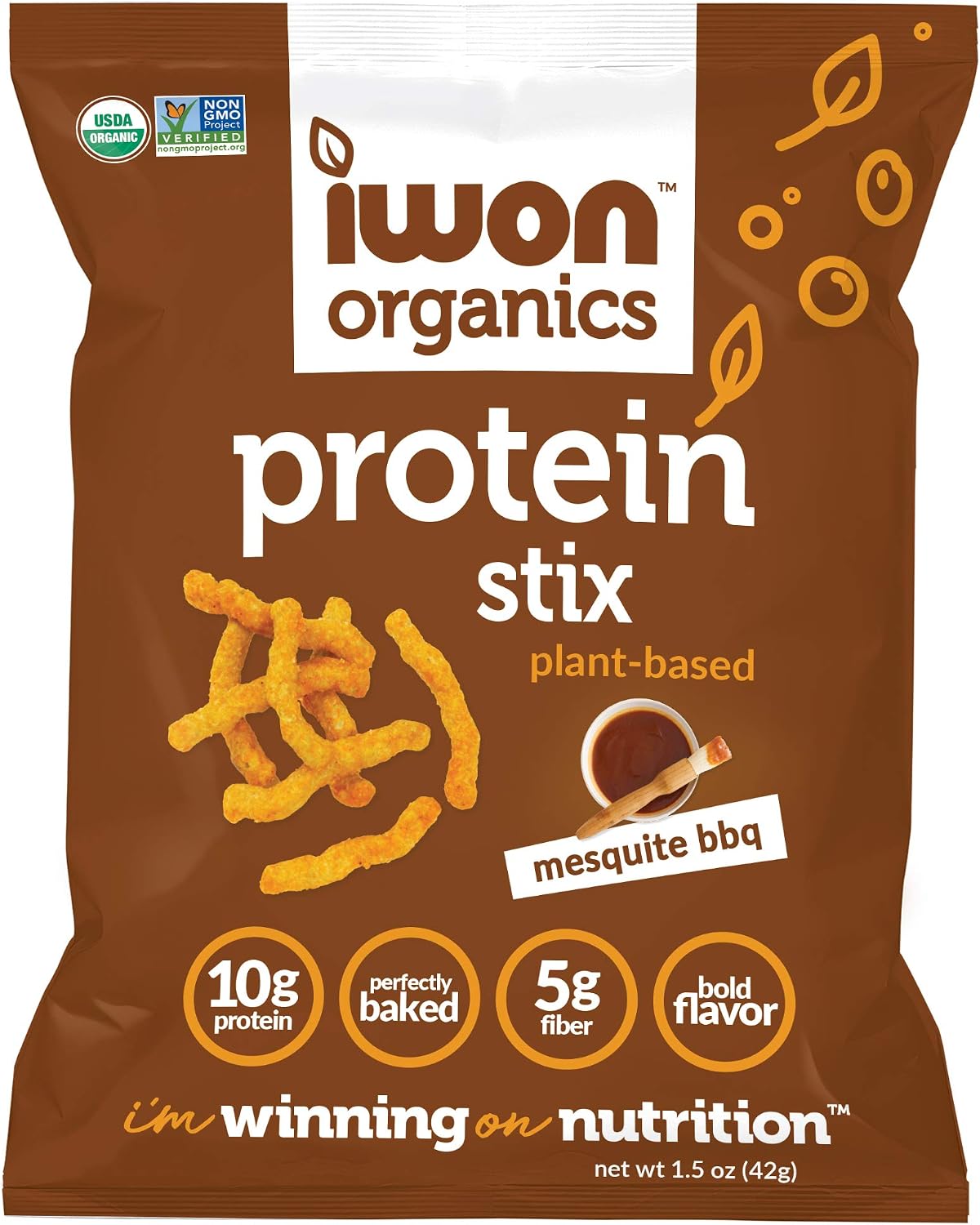 Amazon.com: IWON Organics Mesquite BBQ Flavor Snack Stix, High Protein ...