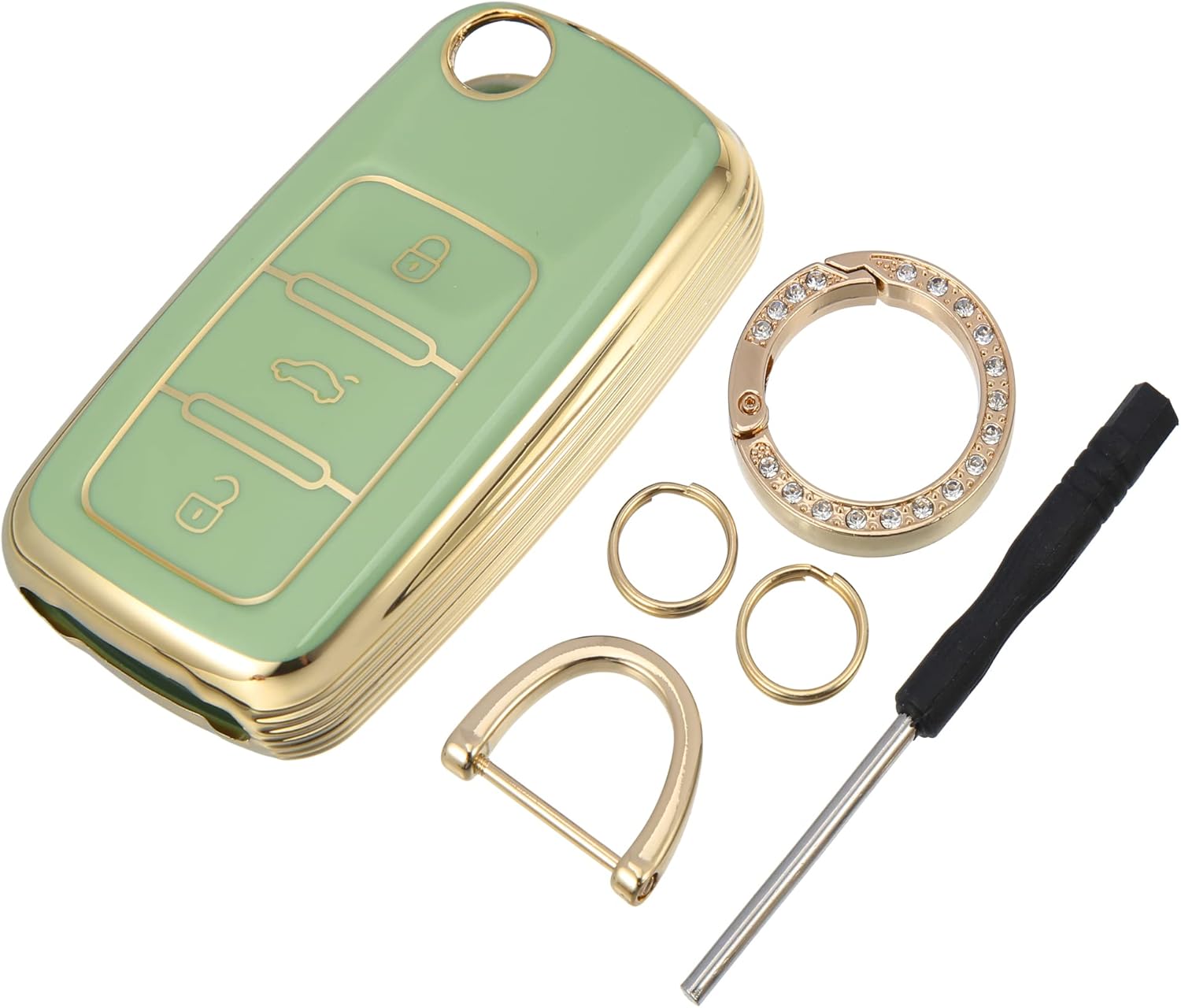 Amazon.com: X AUTOHAUX 1 Set 3 Button TPU Smart Keyless Entry Remote ...