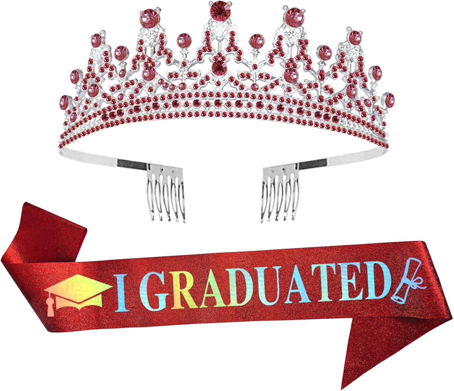Amazon.com: Graduation Sash and Crown Kit Graduation Party Supplies for ...