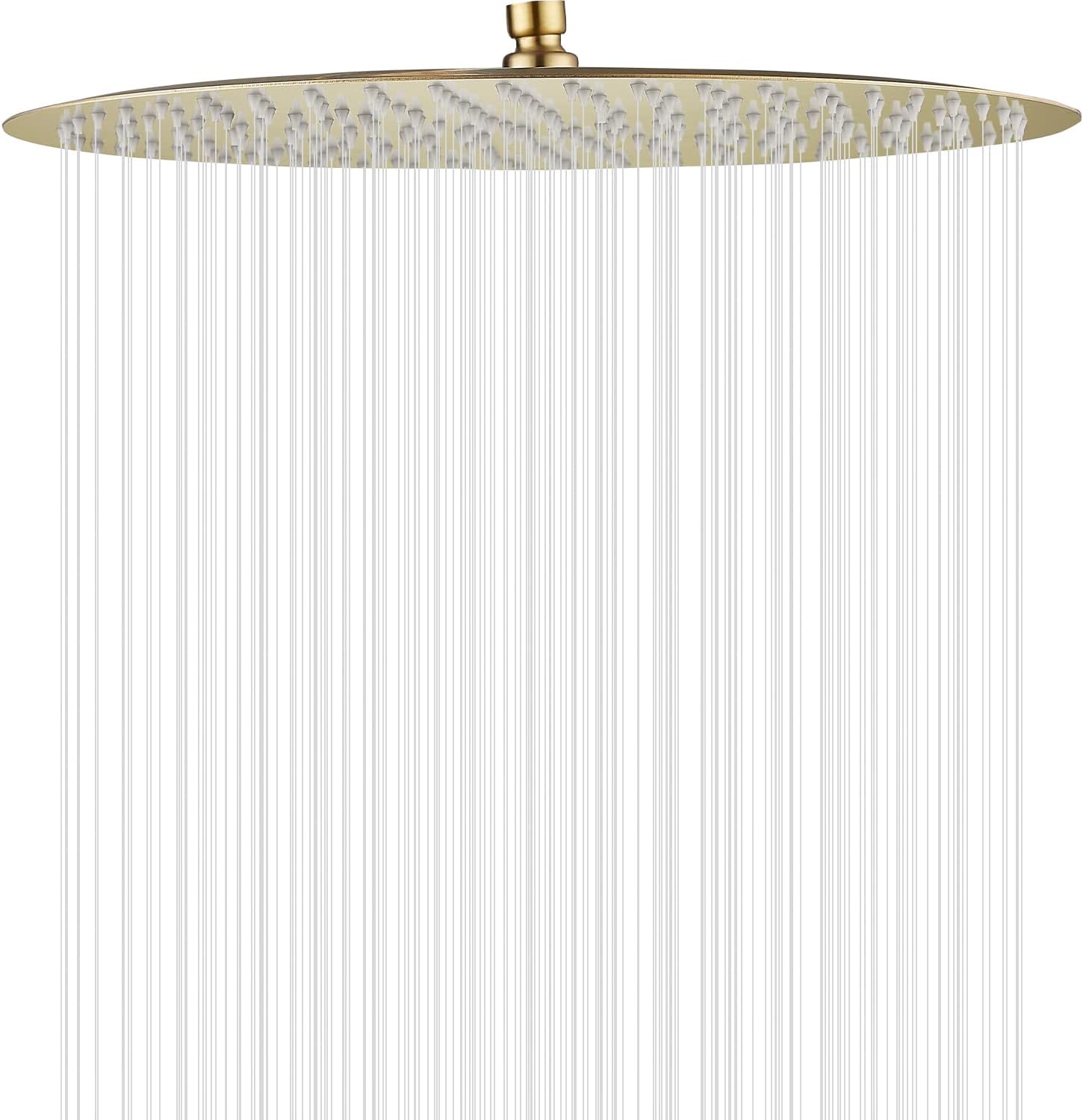 16 Inch Rainfall Shower Head, BSTIIU Stainless Steel Round Shower Head ...