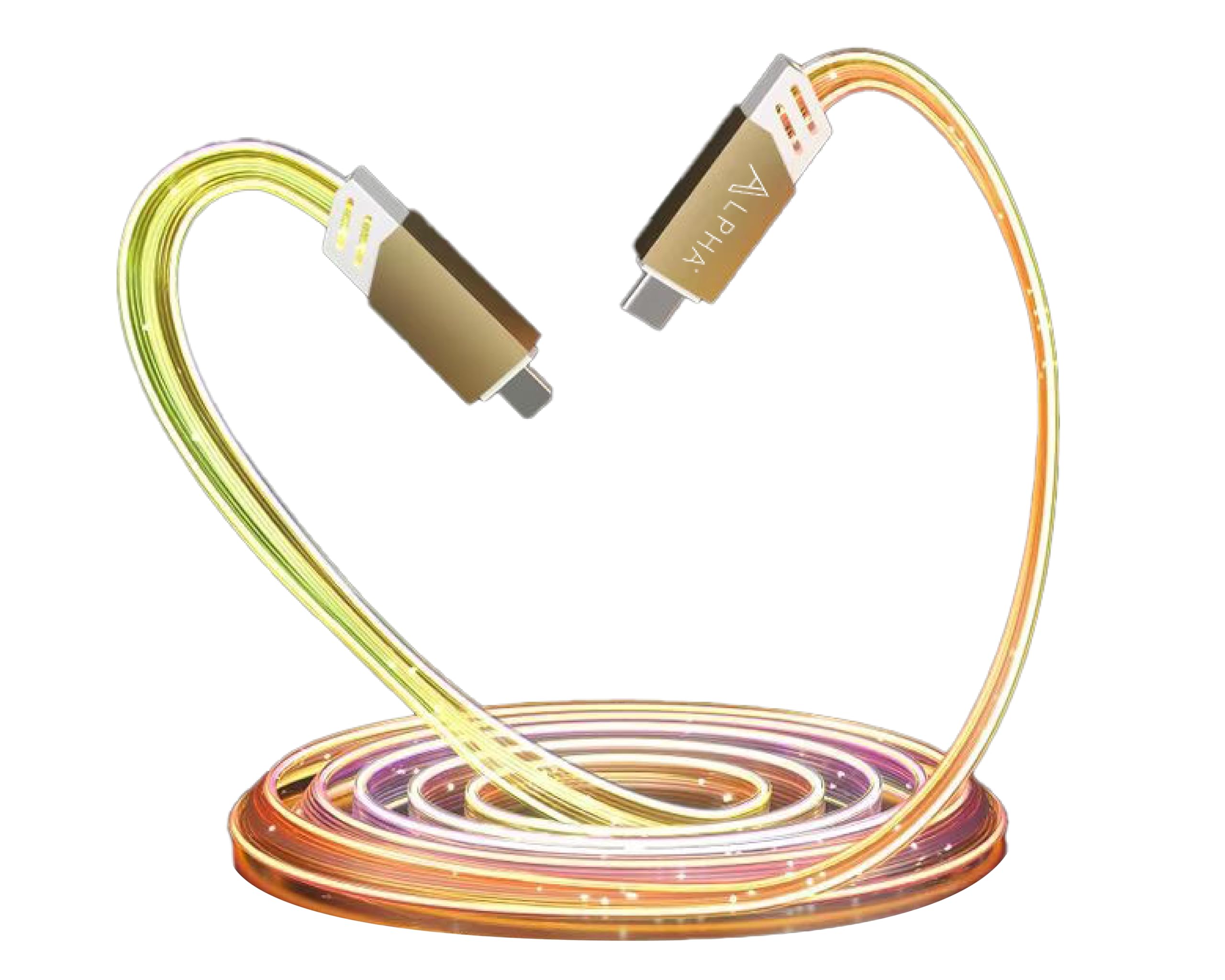 ALPHA Starry Sky Design Led Charger Cable, Type C to Type C Charging ...