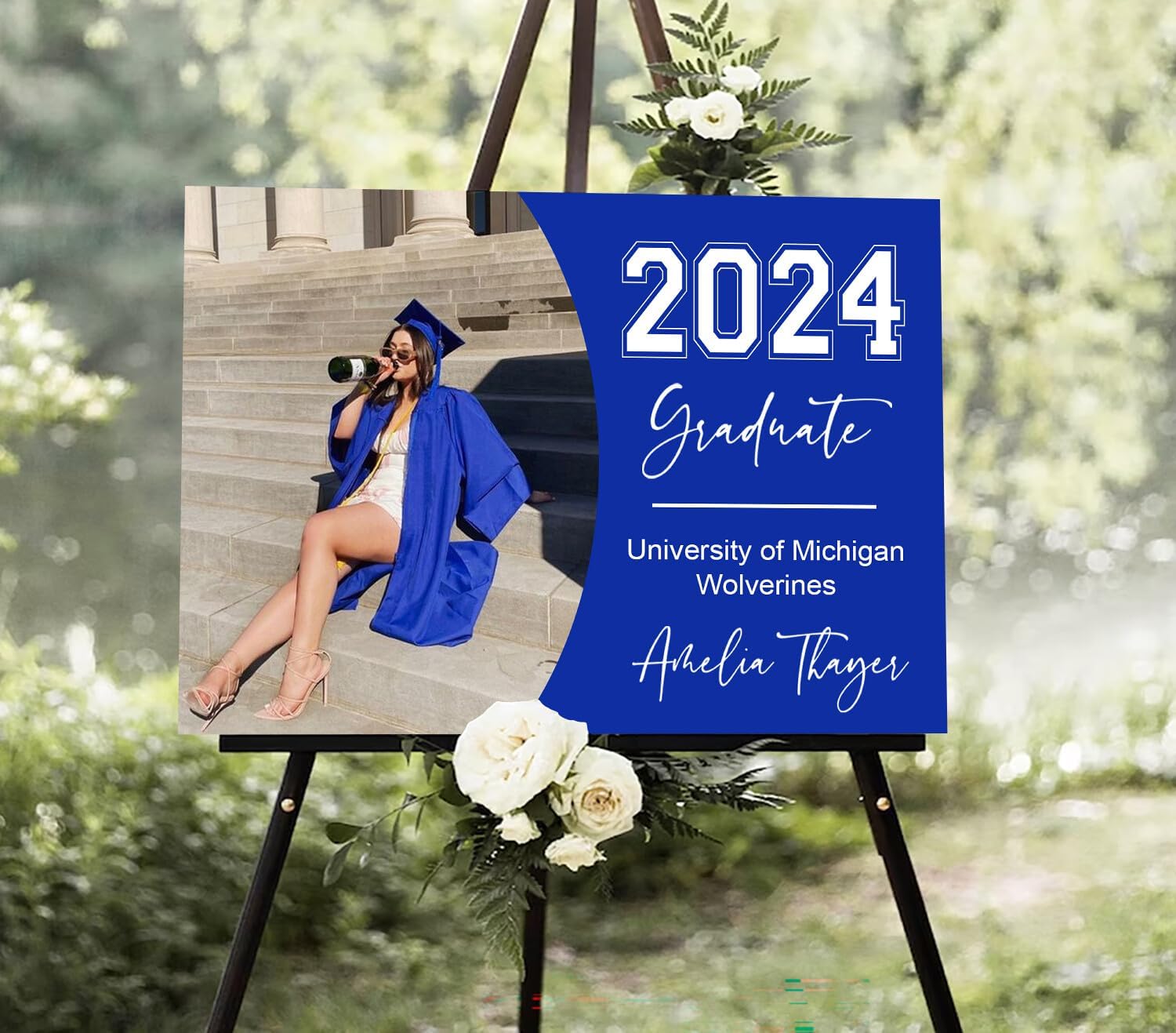 Amazon.com : Generic Custom Photo Graduation Welcome Sign Template ...