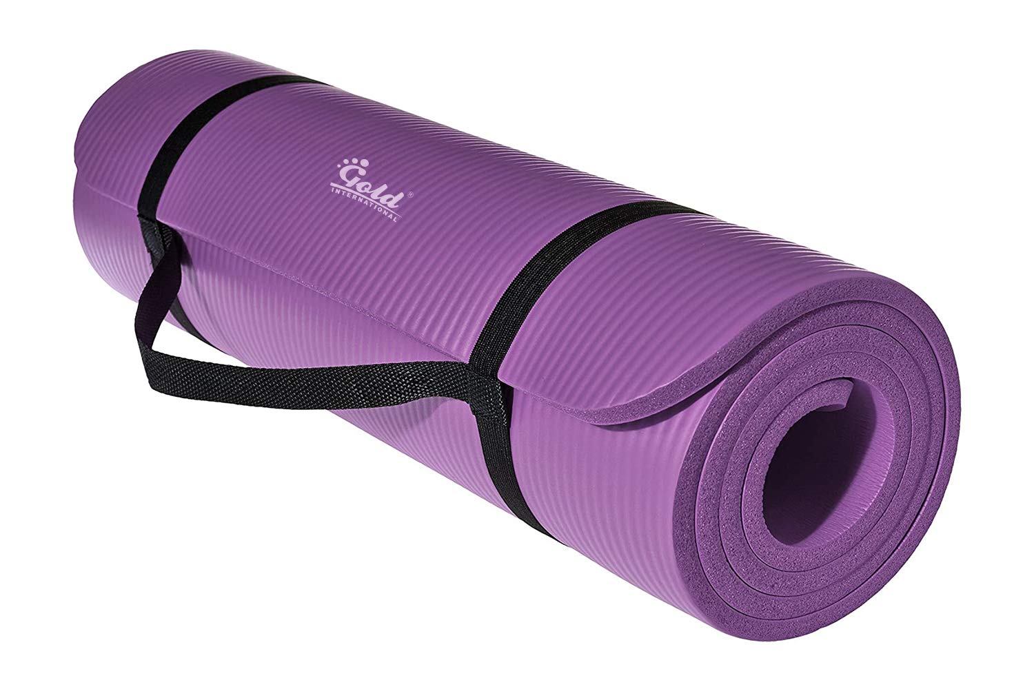 Gold Yoga Mat for Gym Workout and Yoga Exercise with 10 mm Thickness ...