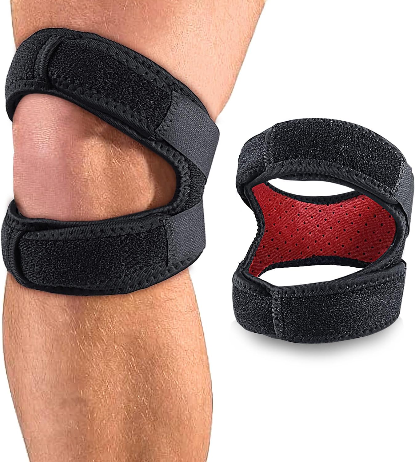 Patella Tendon Knee Strap,2Pcs Patella Strap Knee Braces,Knee Pain ...
