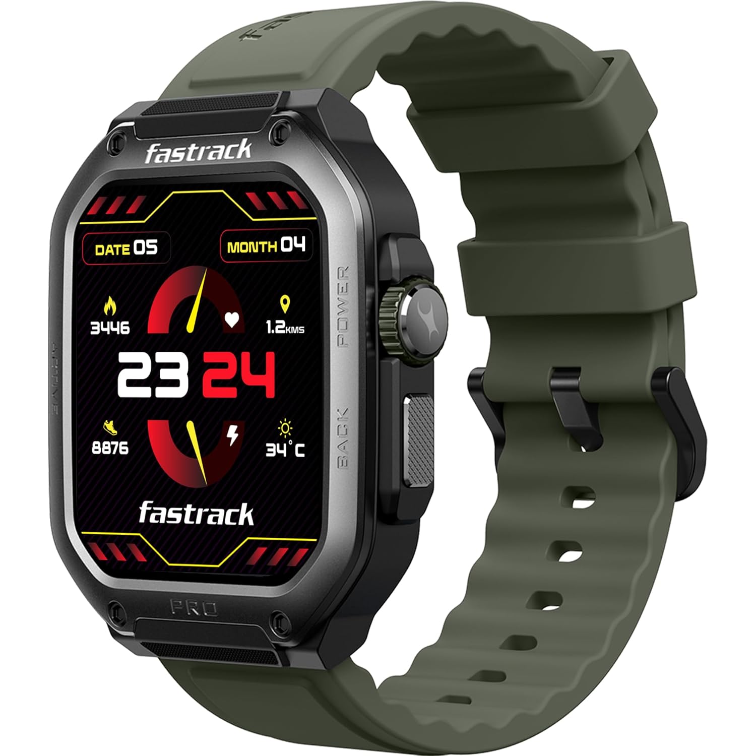 Fastrack Active Pro Rugged Smartwatch with 1.85" AMOLED Display with ...