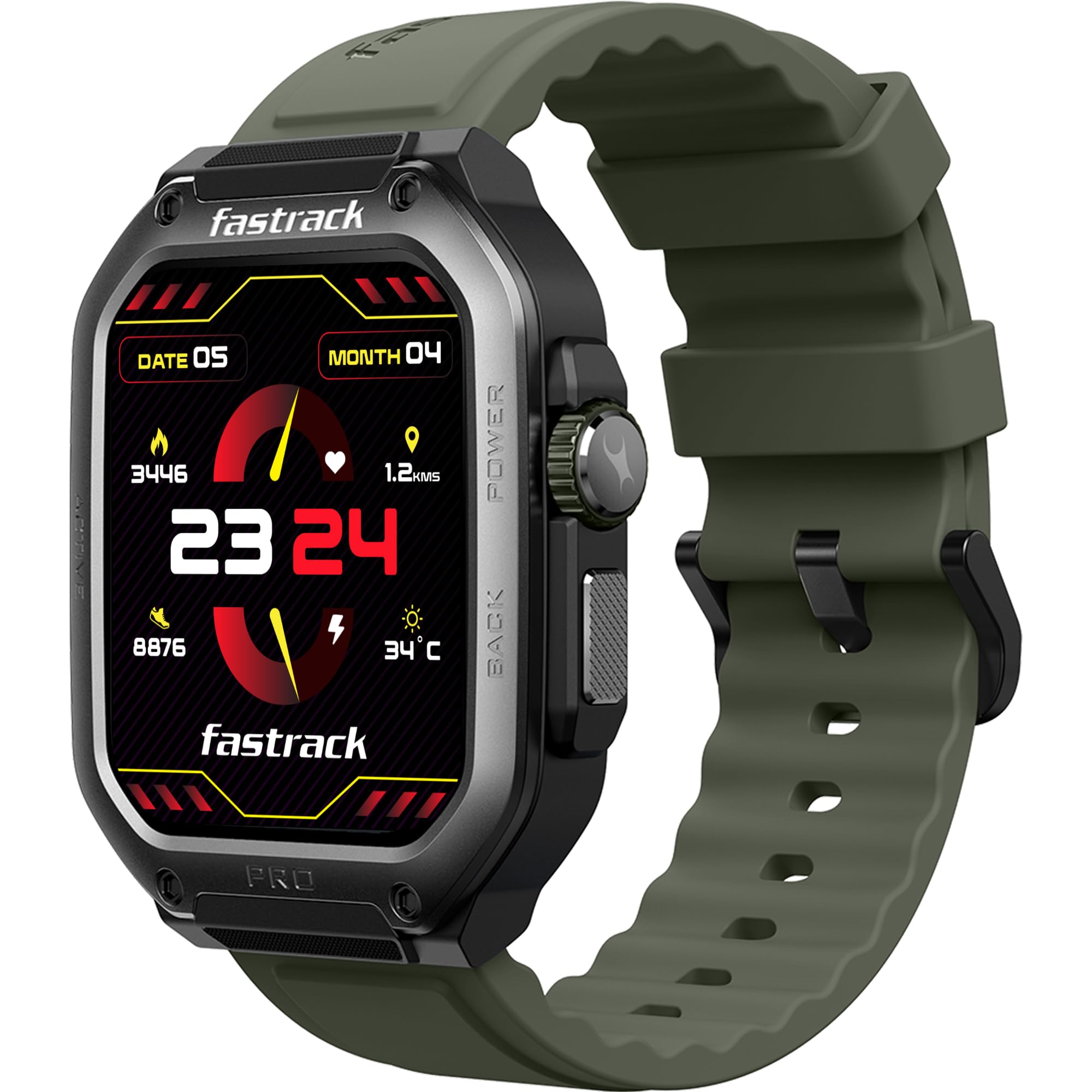 Fastrack Active Pro Rugged Smartwatch with 1.85" AMOLED Display with ...