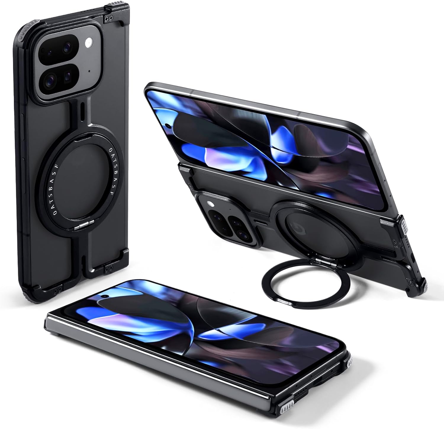 Amazon.com: OATSBASF Bumper Case for Google Pixel 9 Pro Fold, with 360 ...