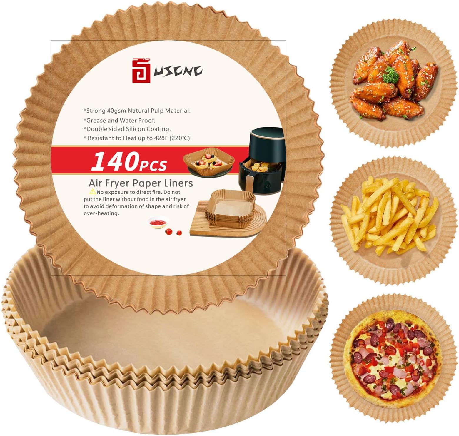 Amazon.com: Air Fryer Paper 100 Pcs Square Disposable Paper Liners for ...