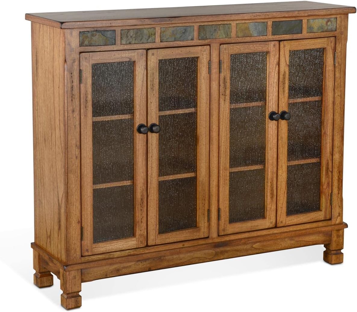 Amazon.com: Sunny Designs Sedona Bookcase with 4 Doors with Light Brown ...