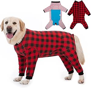 Dog Recovery Suit Full-Zipper After Post-Surgery Large Medium Dogs, Dog ...