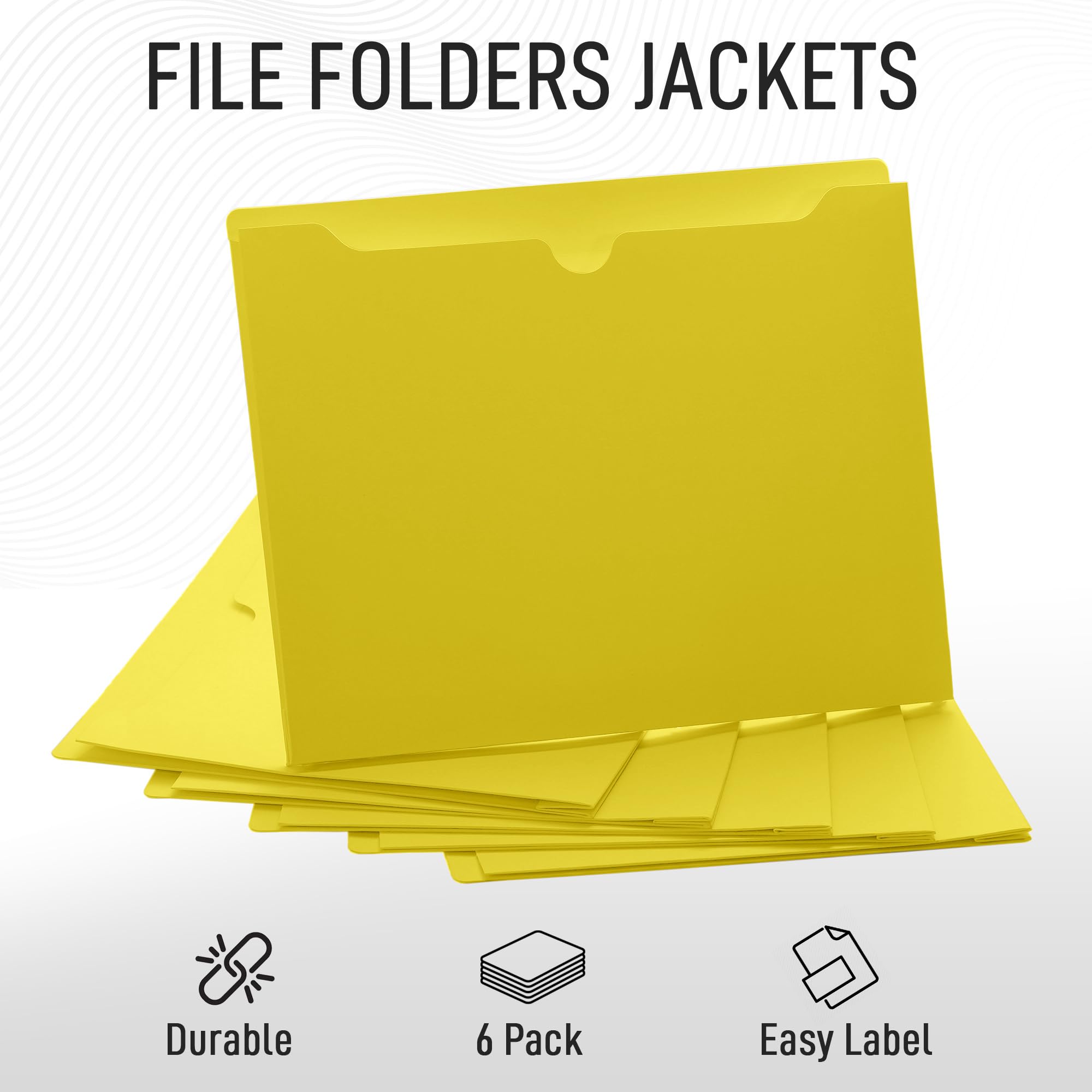 Snapklik.com : Yellow File Jackets, 2 Inch Expansion, Letter Size ...