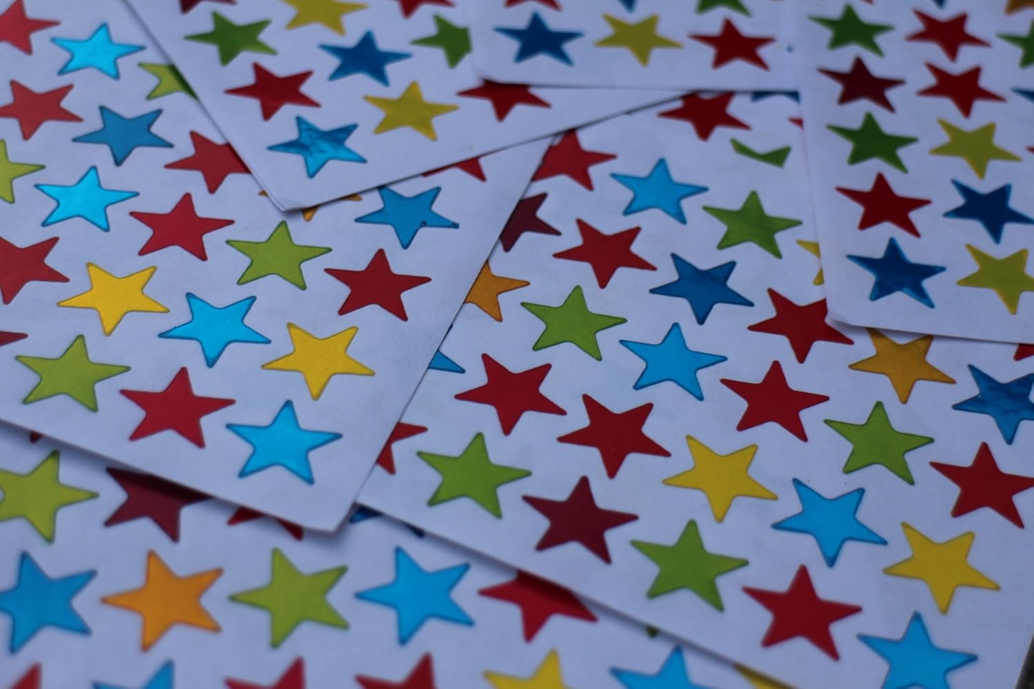 Kids B Crafty 700 Coloured Stars Stickers,15mm, Star Stickers for ...
