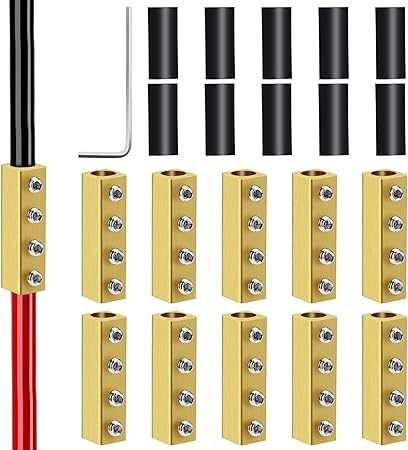 Linkstyle 10PCS 5 AWG Wire Connector Nut Kit, 100A 5 6 8 10 Gauge ...