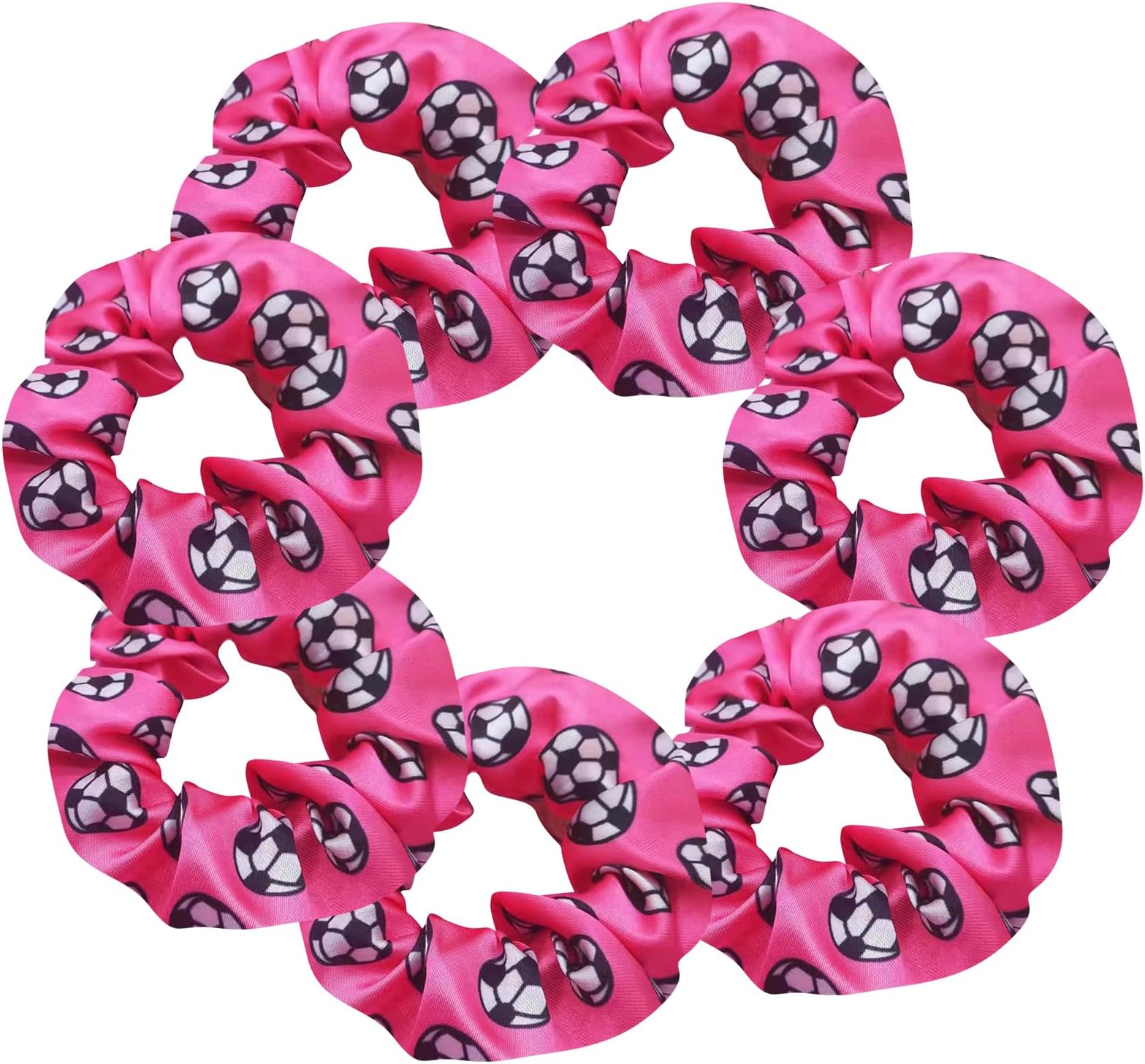 Amazon.com : 7 Pcs Shiny Soccer Hair Scrunchies Cheer Soccer Uniforms ...