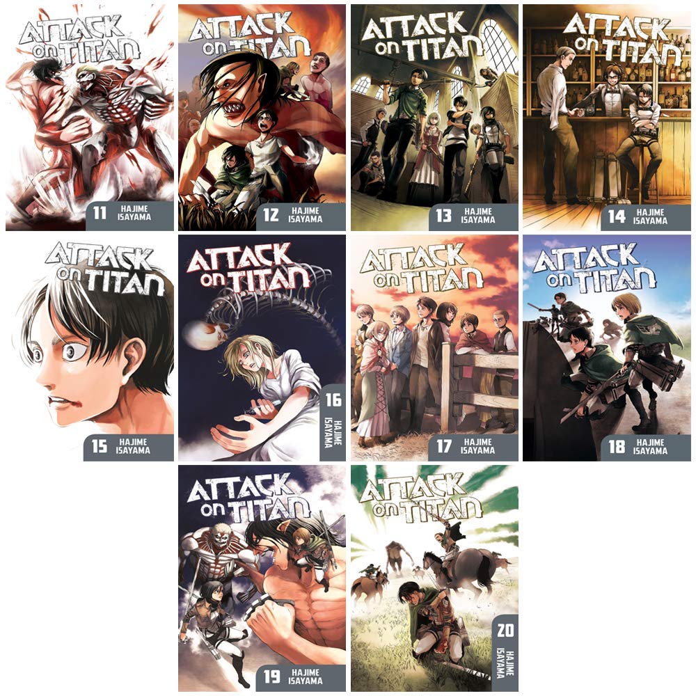 Attack on Titan: Anime Manga Book Series Collection - Volumes 11-20 ...