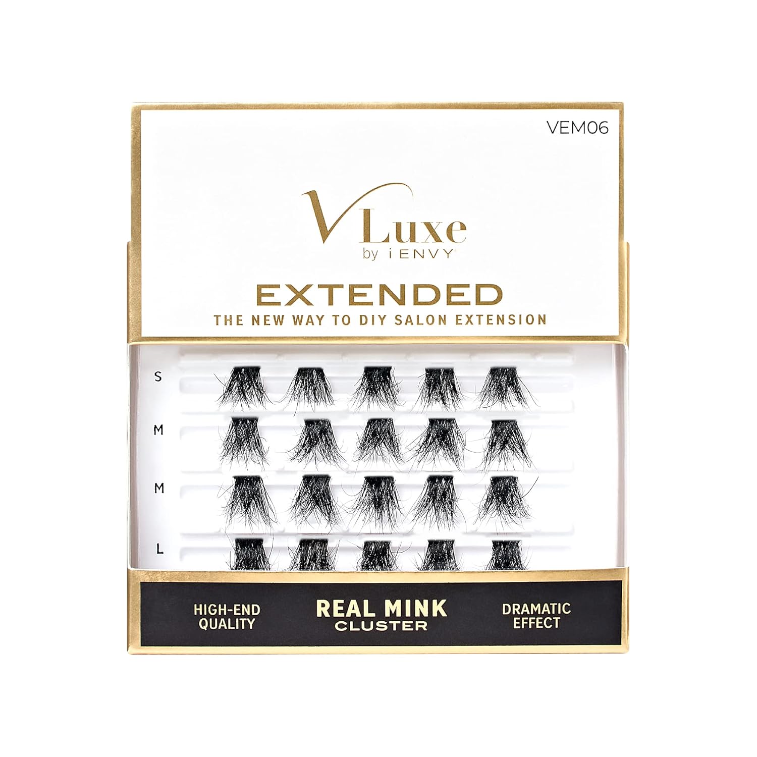 Amazon.com: i•ENVY Extended Real Mink Lash Clusters Lashes DIY Salon ...