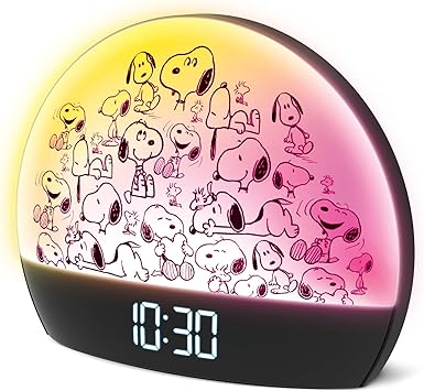 Amazon.com: Peanuts Snoopy Sunrise Alarm Clock – Vibrant Snoopy Edition ...