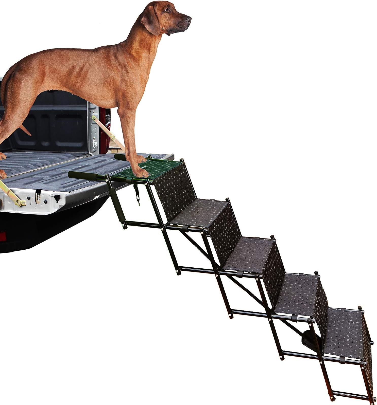 Amazon.com : Dog Stairs for Large Dogs, Foldable 4 Steps Dog Ramp ...