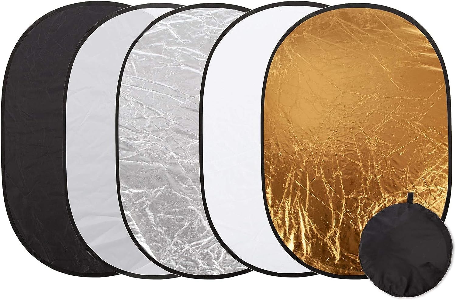 Oval Reflector de Luz para Fotografía, Reflector de Fotos Multidisco, 5 ...