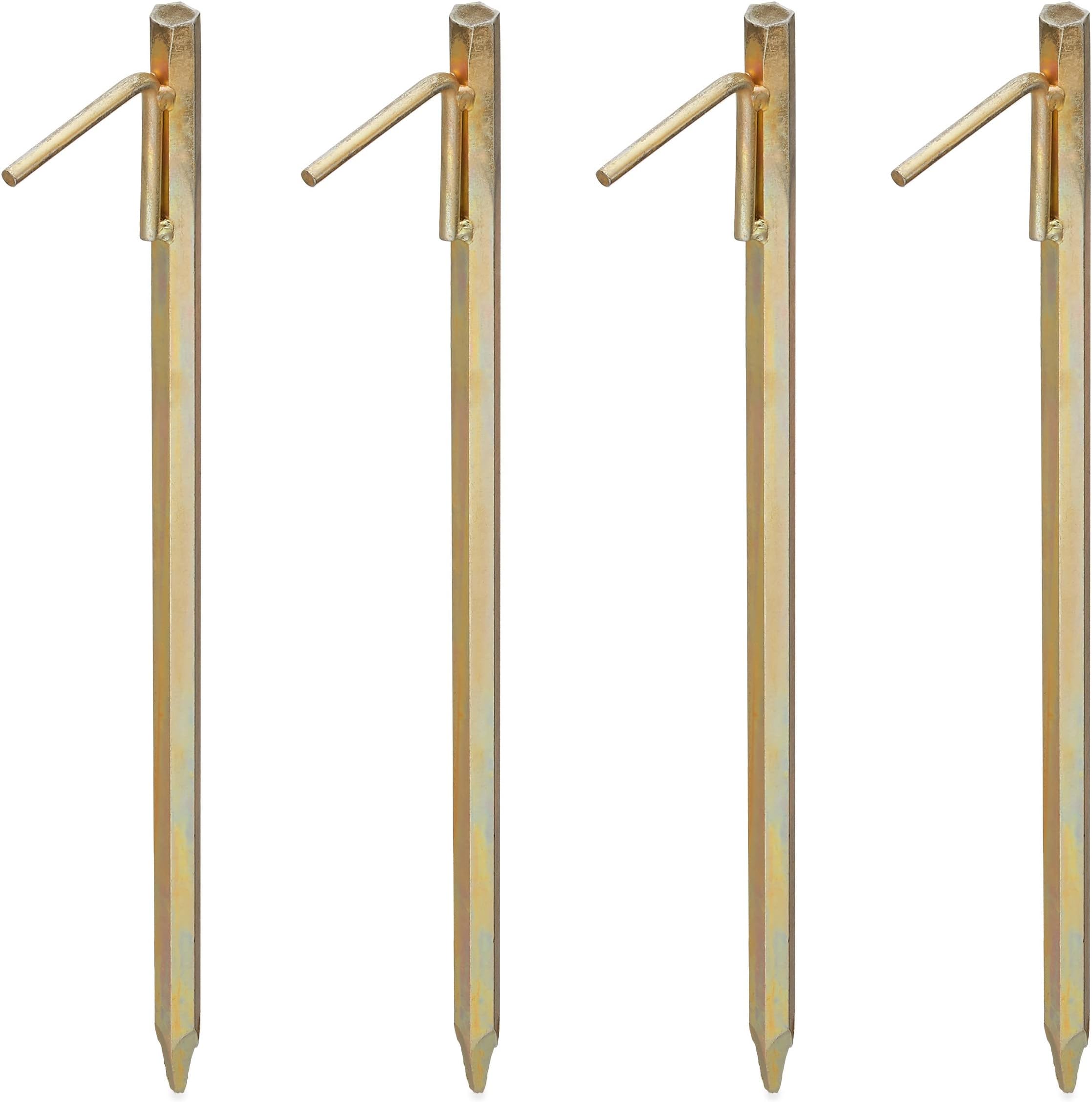 Relaxdays XXL Bodenanker 4er Set, Erdanker für Harte Böden, 50cm ...