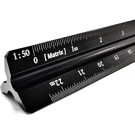 Helix 300mm Metric Triangular Scale Ruler : Amazon.co.uk: DIY & Tools