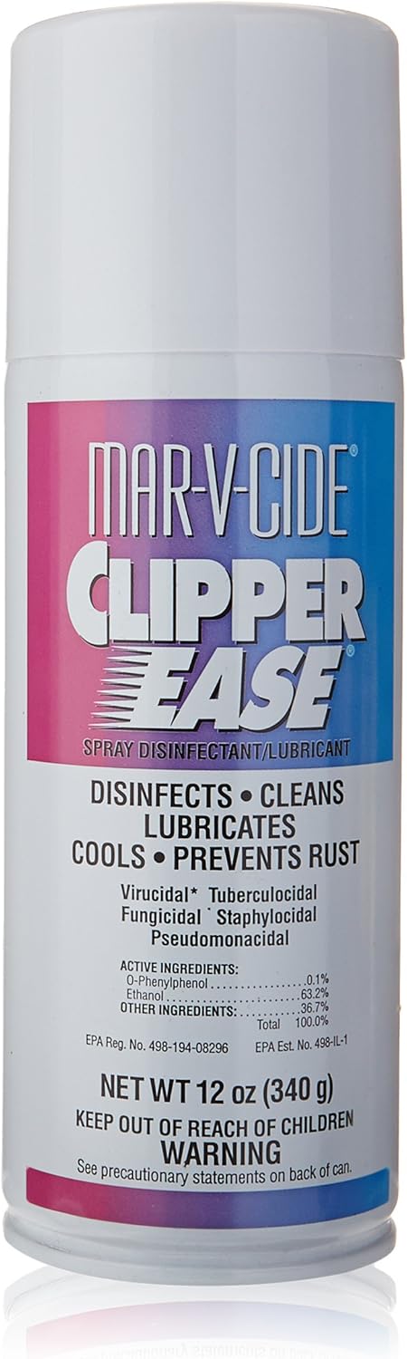 William Marvy Mar V Cide Spray Disinfectant, Clipper Ease, 12 Ounce ...