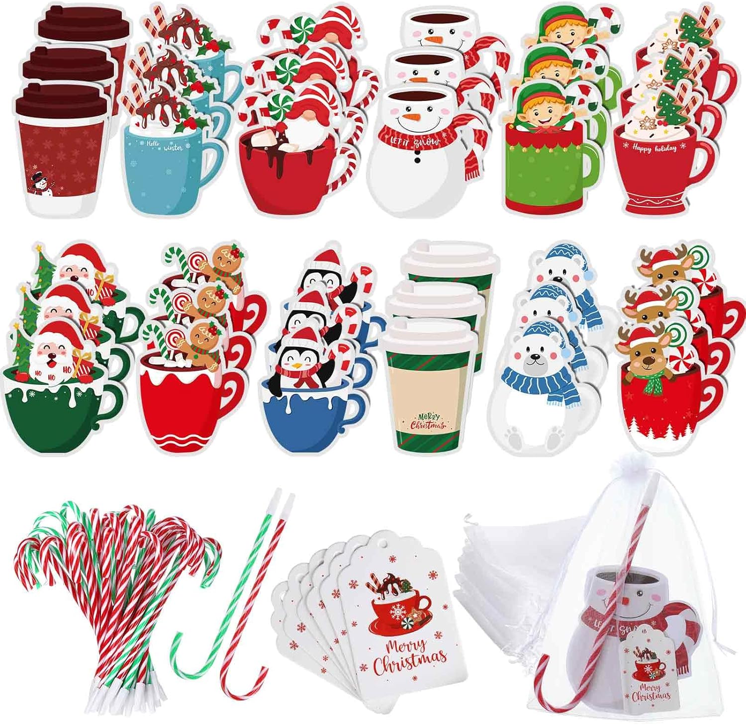 Amazon.com : Pasimy 36 Pcs Christmas Sticky Notes Xmas Self Stick Memo ...