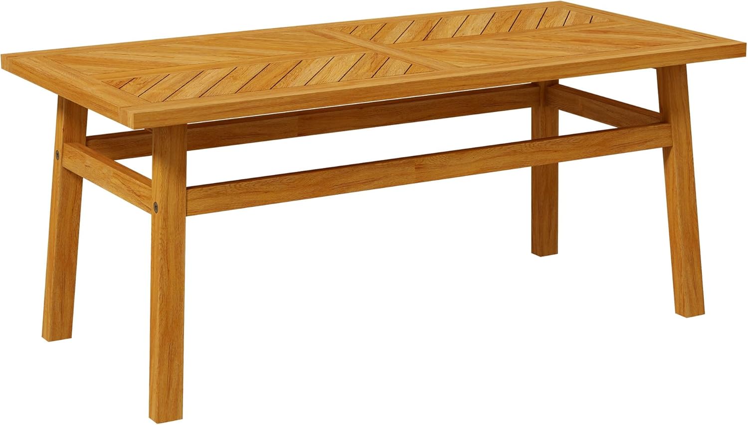 Amazon.com : Outsunny Outdoor Coffee Table, Rustic Acacia Wood Patio ...