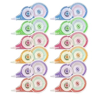 12 Pack White Out Correction Tape, BetterJonny 39 Feet Each Whiteout ...