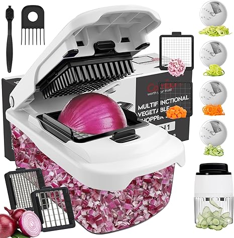 Amazon.com: Cambom Vegetable Chopper Onion Chopper With Container ...