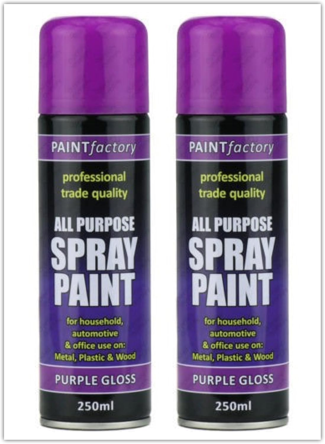 (Pack of 2) - Purple Gloss Spray Paint 250ml - By PAJEE ™ : Amazon.co ...