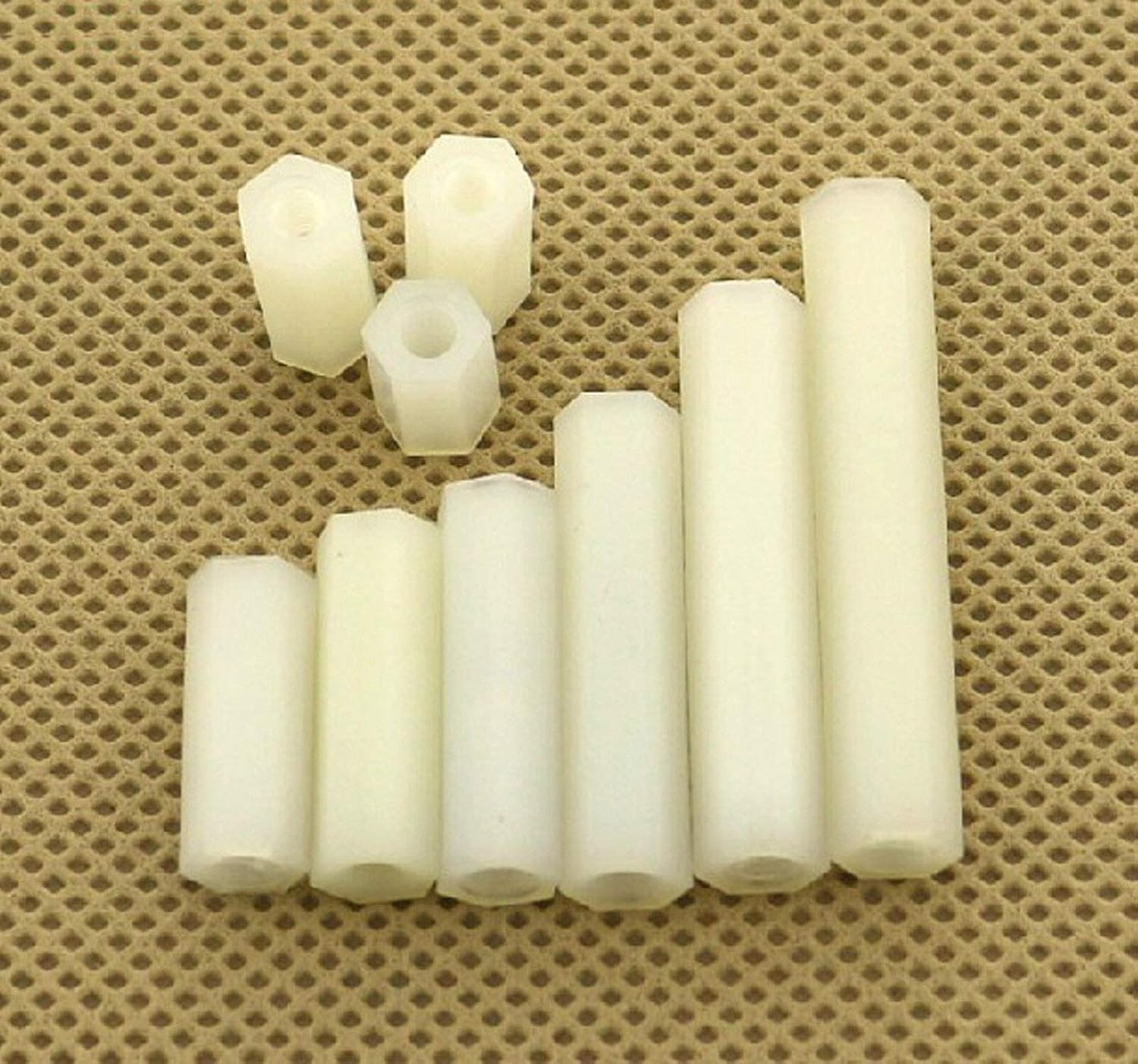 Amazon.com: 100pcs M2 x 5mm Nylon Hexagonal Pillar Nut Tapped Spacer ...