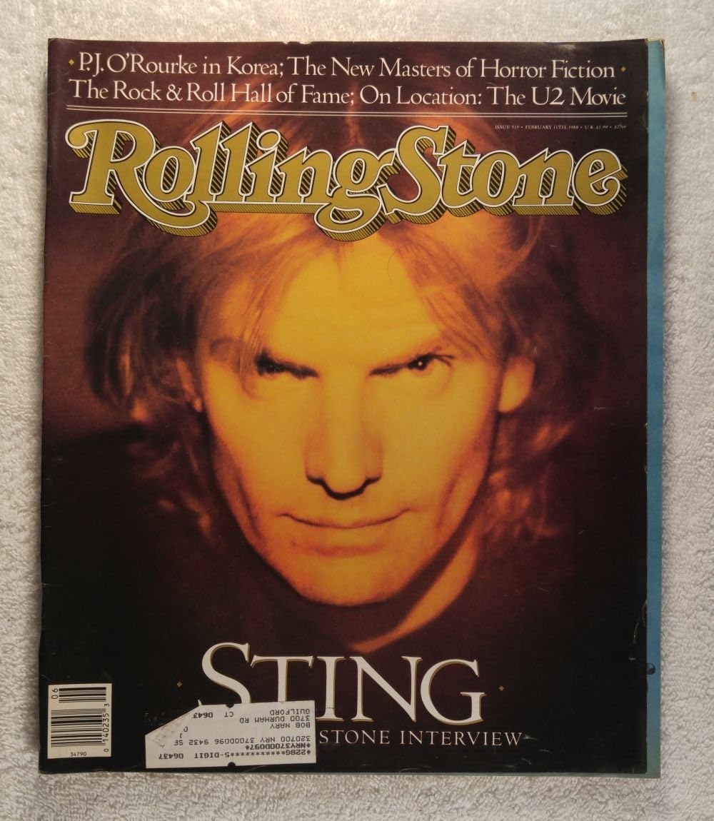 Sting - Rolling Stone Magazine - #519 - February 11, 1988 – The U2 ...