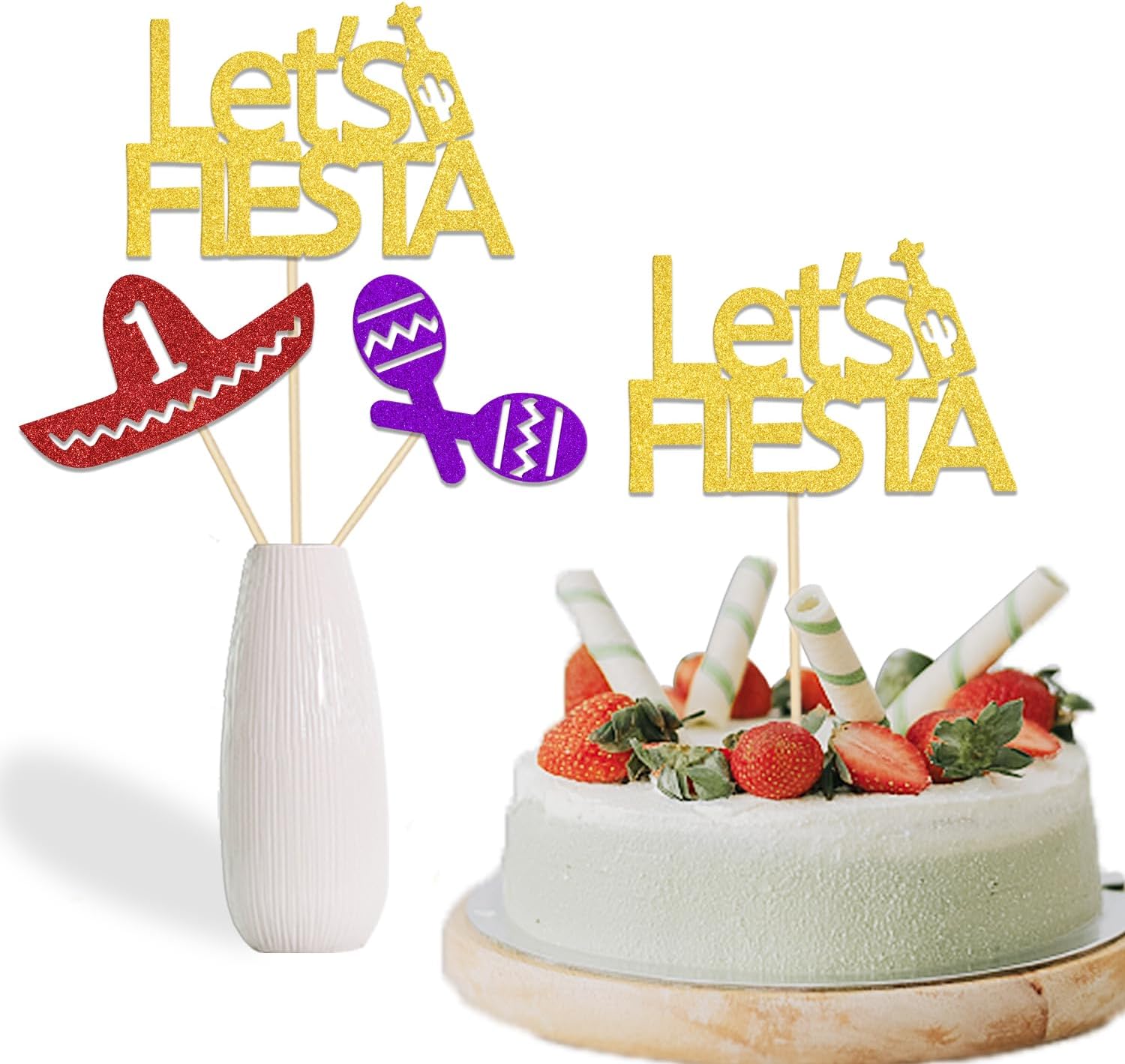 Amazon.com: Let's Fiesta Centerpiece Sticks, Mexican Baby 1st Birthday ...