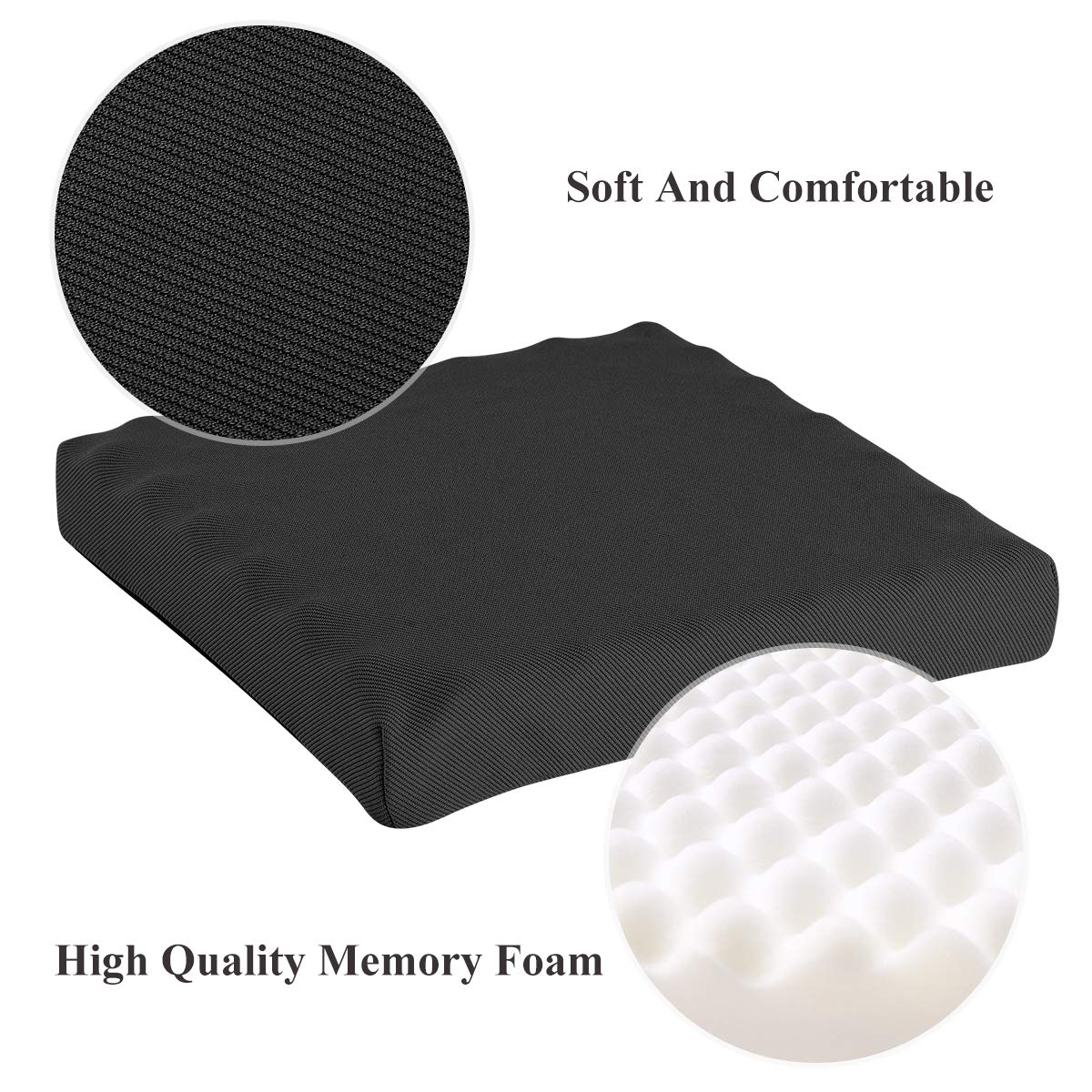 baibu 12 Inches Non Slip Stool Cushion Square Set of 2, Soft Bar Stool ...