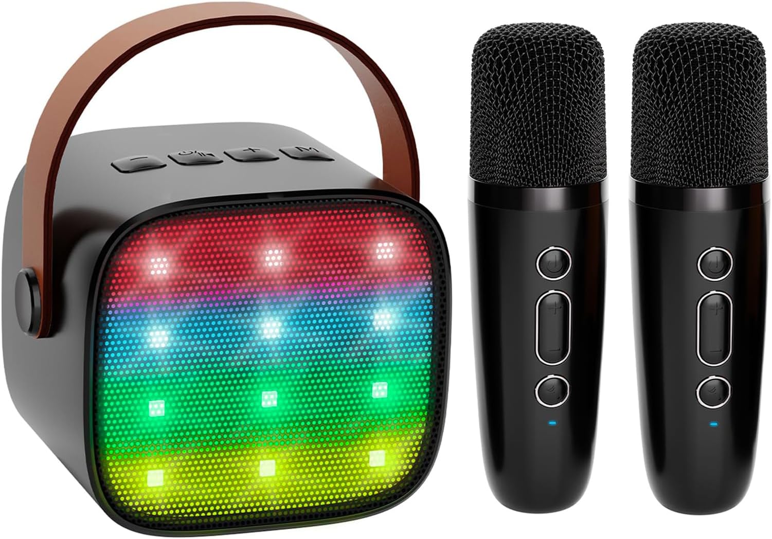 Mini Portable Microphone Karaoke Bluetooth sans Fil avec 2 Micro ...