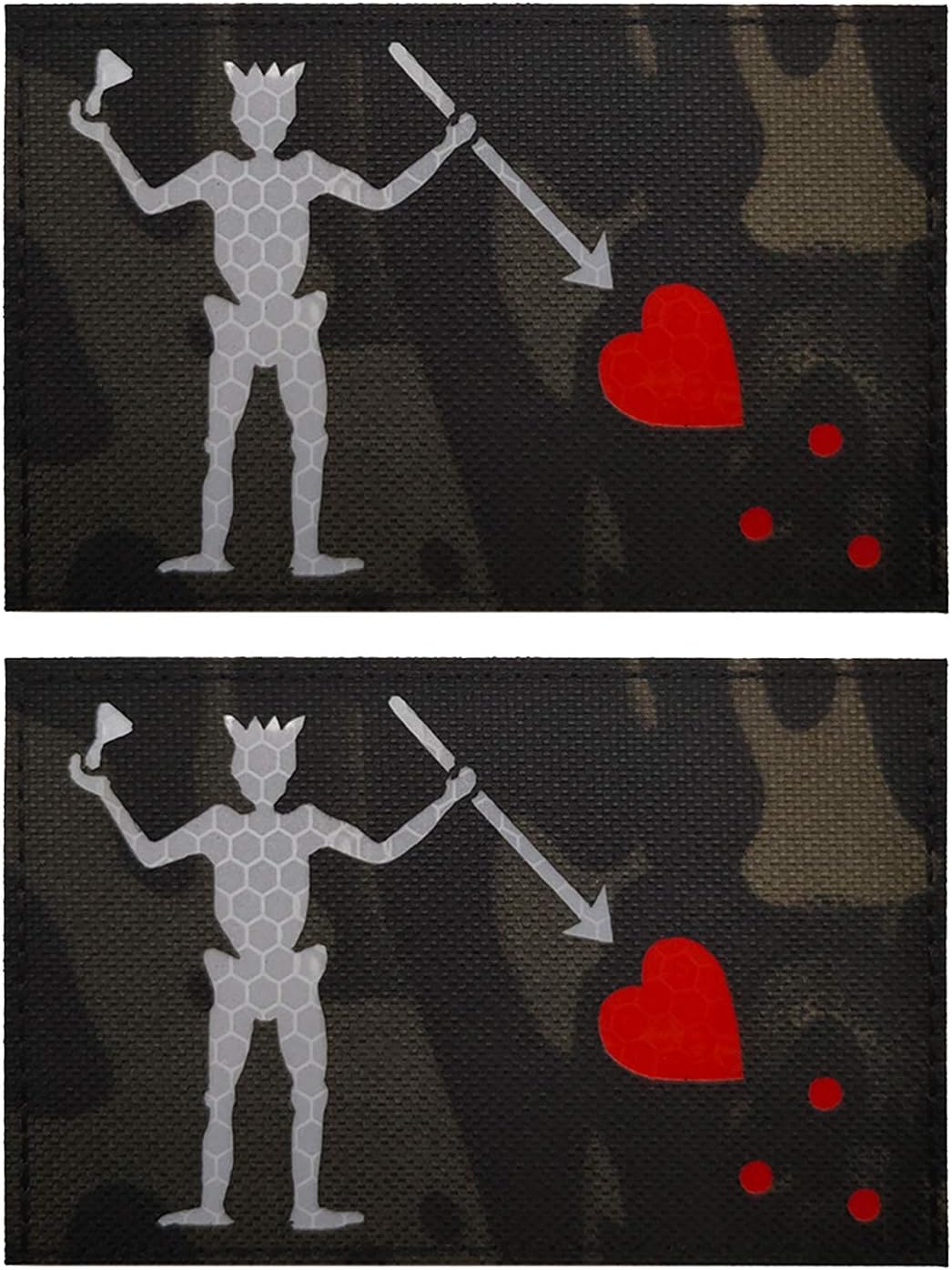 Amazon.com: Edward Teach Blackbeard Pirate Flag IR Infrared Reflective ...