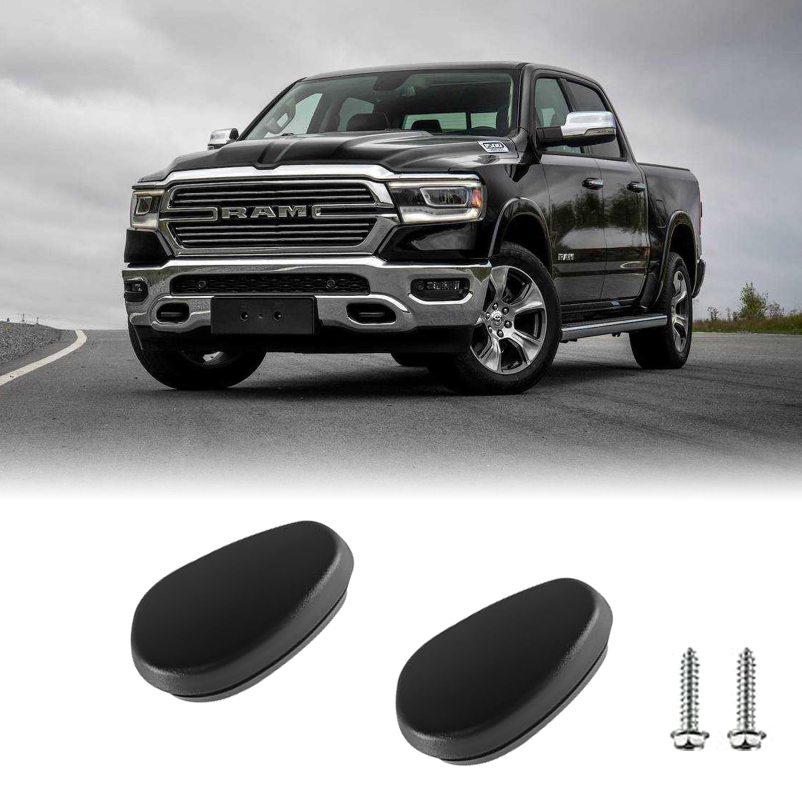 Amazon.com: LitMiRaCle Running Board End Caps for 2013-2022 Dodge Ram ...