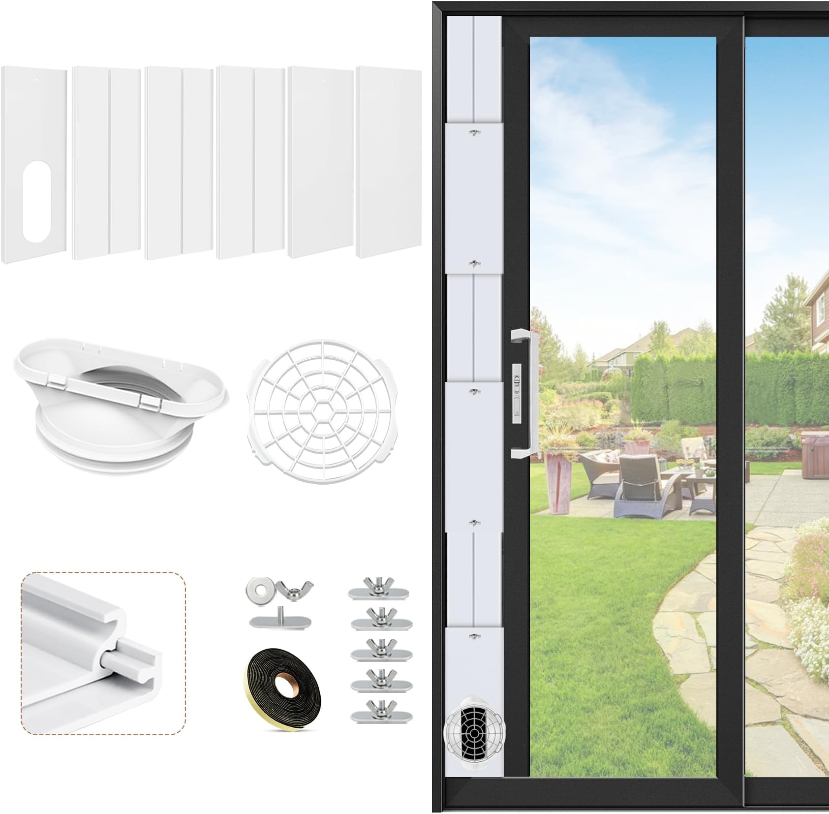 Amazon.com: HIMONI Portable AC Sliding Door Vent Kit with Universal 2 ...