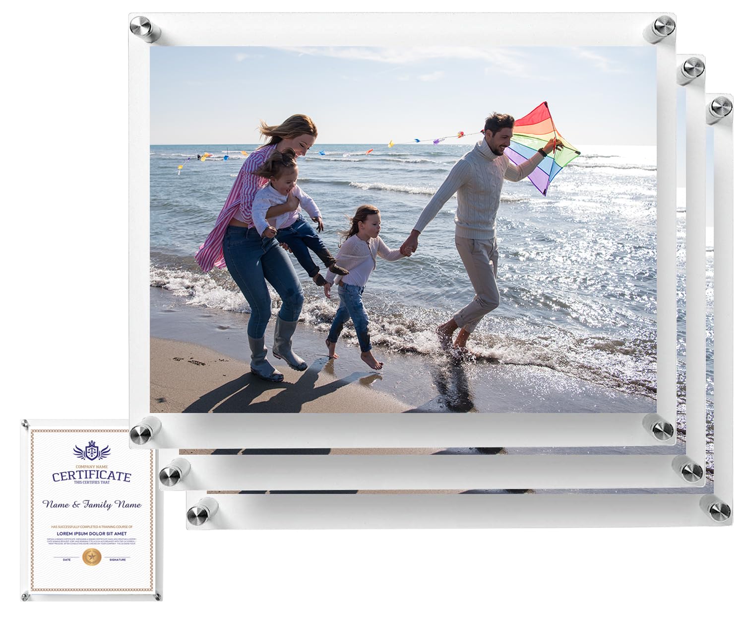 Amazon.com - BFRed Acrylic Photo Frame 8.5X11 in Brackets 3 Pack, Clear ...