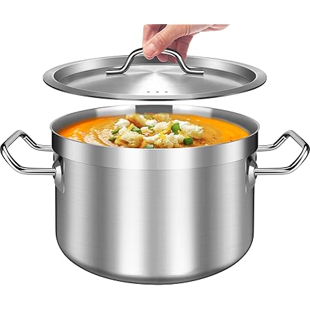 Amazon.com: Falaja Large Stock Pot Set- 20 Quart Stockpots - Include ...