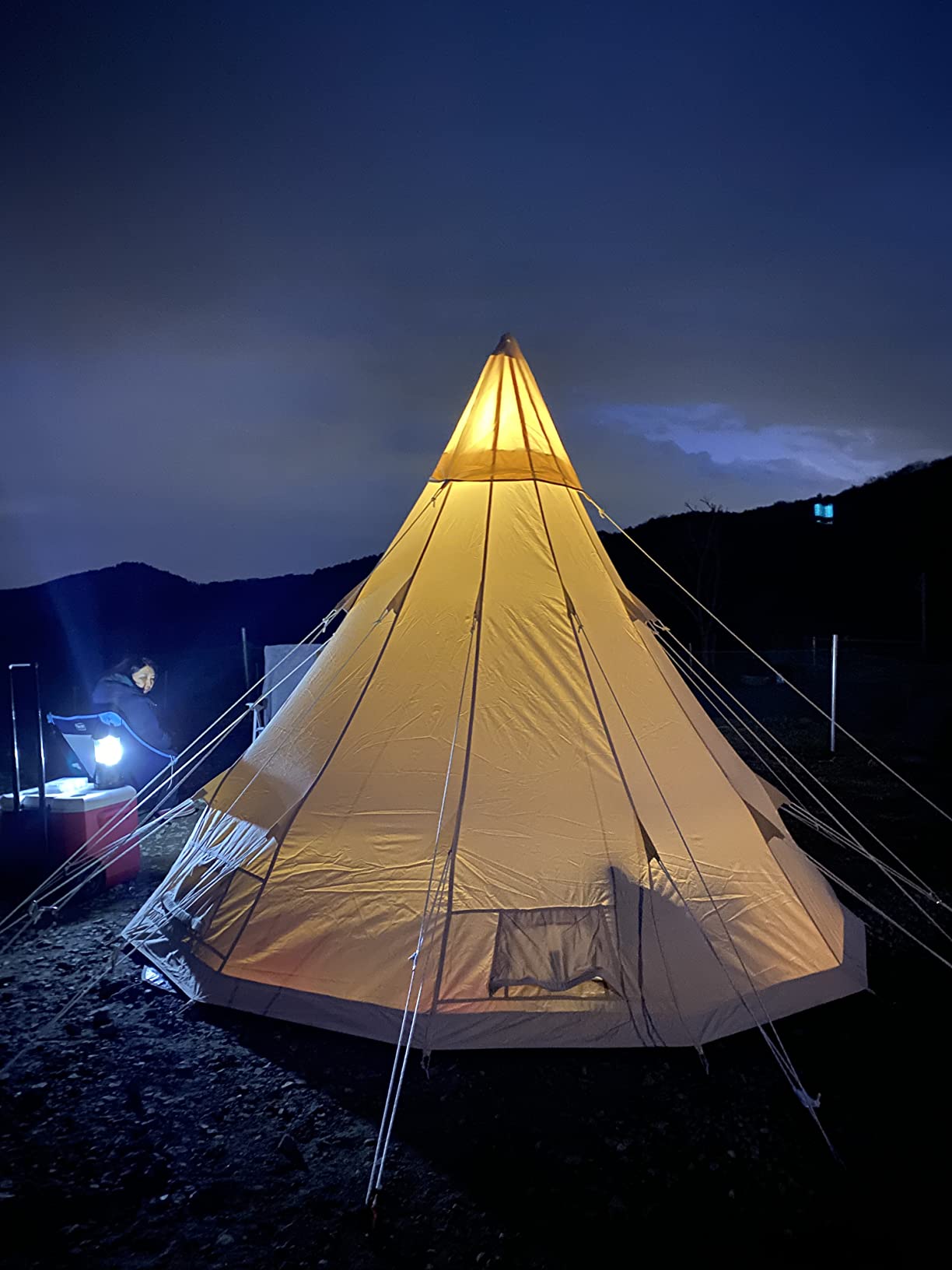 Amazon.co.jp: ワンポールテント 3M TC テント 豪華型 ポリコットン キャンプテント 3-5人 簡単設営 撥水 通気 遮光 ...